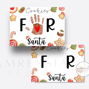 Christmas Handprint Art, Cookies for Santa Handprint Craft, Home ...