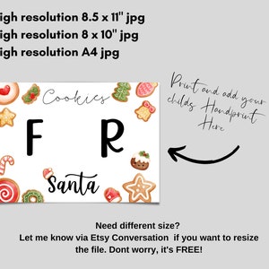 Christmas Handprint Art, Cookies for Santa Handprint Craft, Home ...