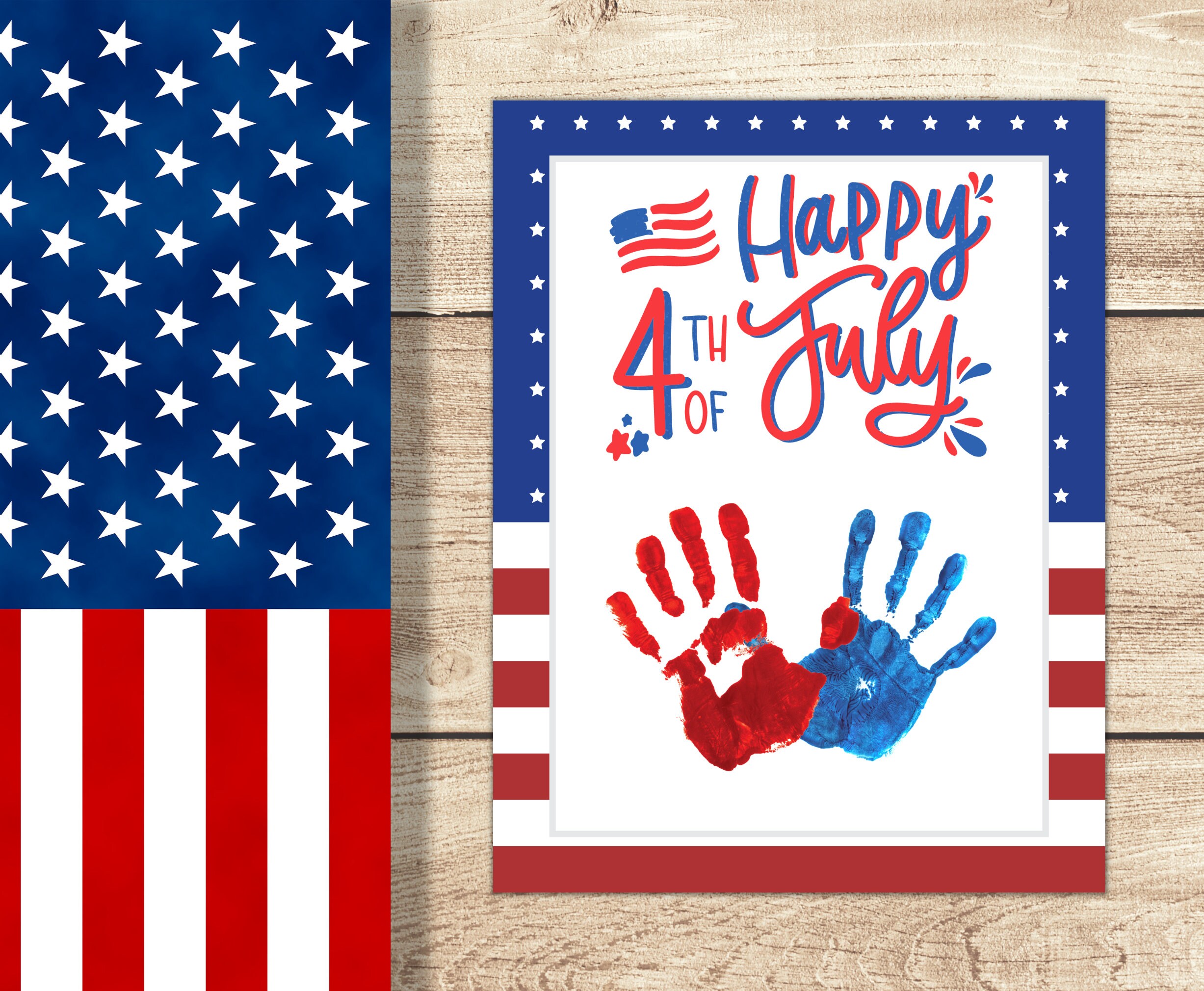 Bundle Easy Handprint Craft for Independence Day Happy 4th of - Etsy