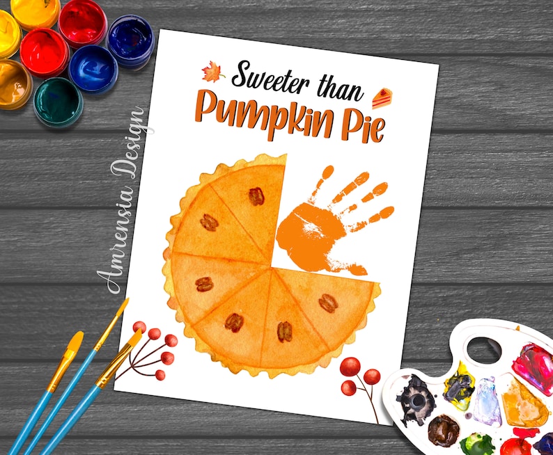 Thanksgiving Handprint Craft Autumn Fall Activity Pumpkin - Etsy