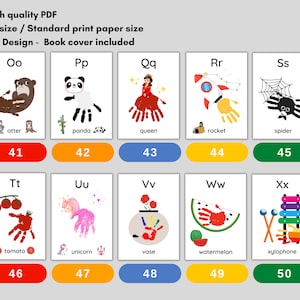 My Handprint Alphabet Book, Alphabet Handprint Art, Baby Toddler Child ...