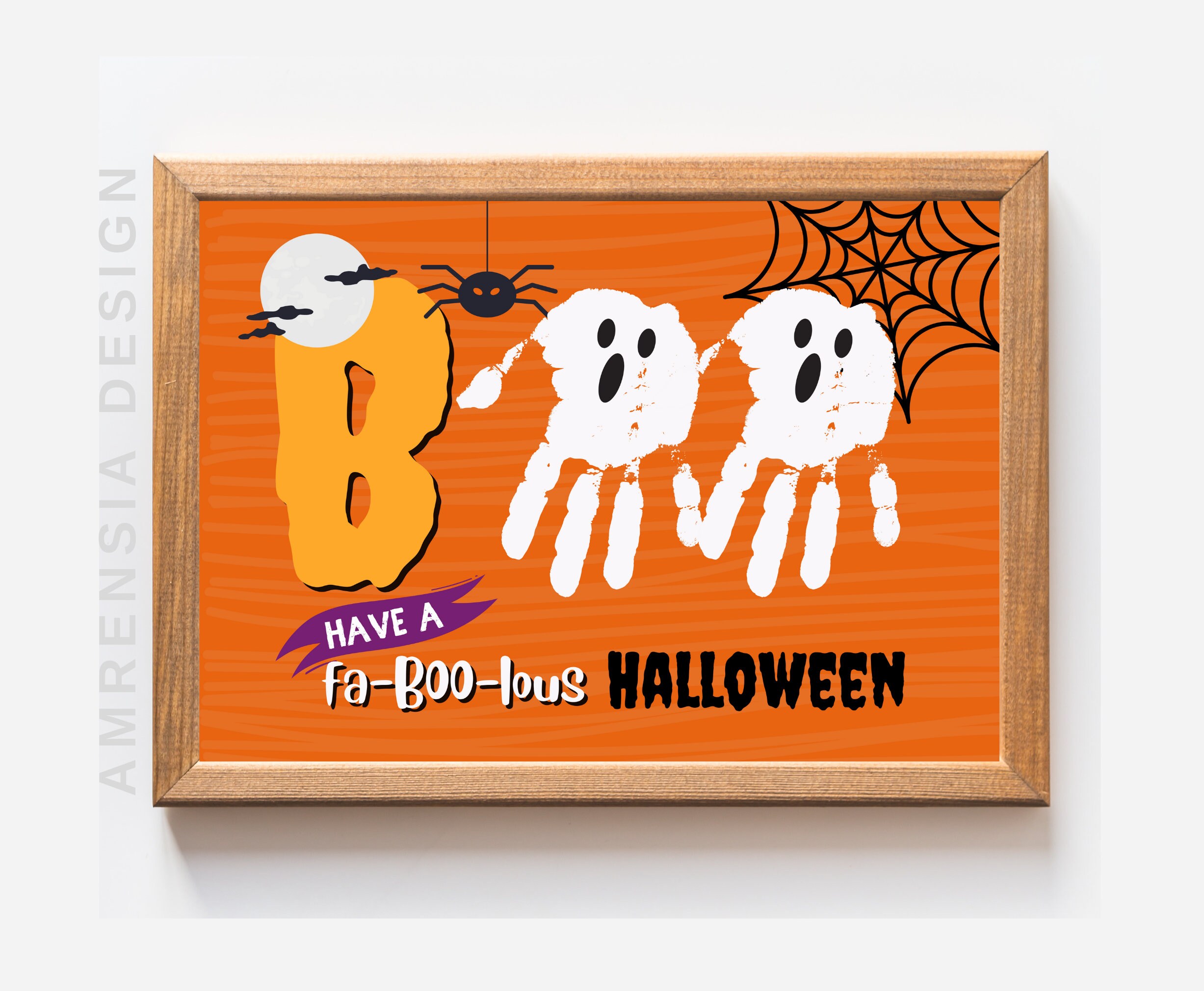 Fall Handprint Art Halloween Keepsake Craft Handprint Kit for - Etsy