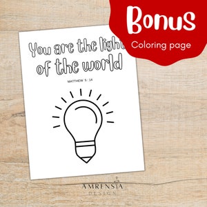 You Are the Light of the World, Sunday School Handprint, Christian ...