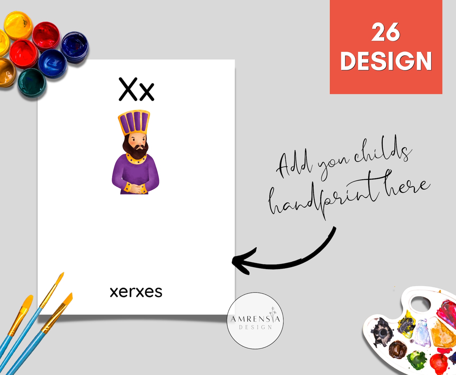 A-Z BIBLE Handprint Book, Alphabet Handprint Art, Baby Toddler Child ...