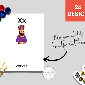 A-Z BIBLE Handprint Book, Alphabet Handprint Art, Baby Toddler Child ...