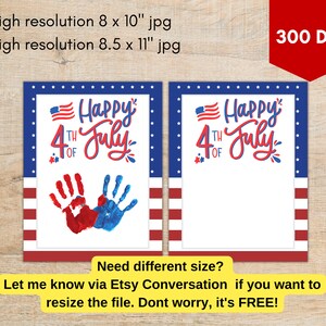 Happy 4th of July, Easy Handprint Craft, Handprint Art for Toddler ...