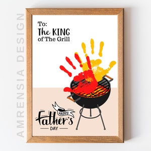 Father's Day Handprint Craft to the King of Grill - Etsy