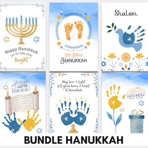 BUNDLE Hanukkah Craft Handprint Footprint Fingerprint Art Template ...
