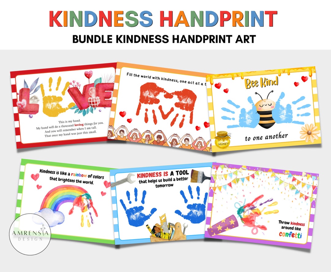 Bundle Kindness Handprint Art, Activity for Kindness Week, Printable ...