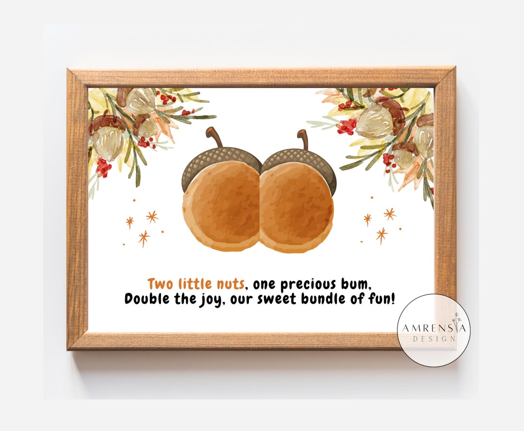 Nuts Bum Keepsake, Baby First Fall Craft, DIY Nuts Fall Craft, Baby Bum ...