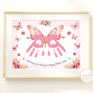 Grandma Gift, Mother's Day Craft, Mother's Day Handprint Footprint ...