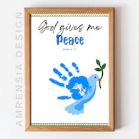 Lion Printable Bible Verse Handprint Art, Handprint Craft, Christian ...