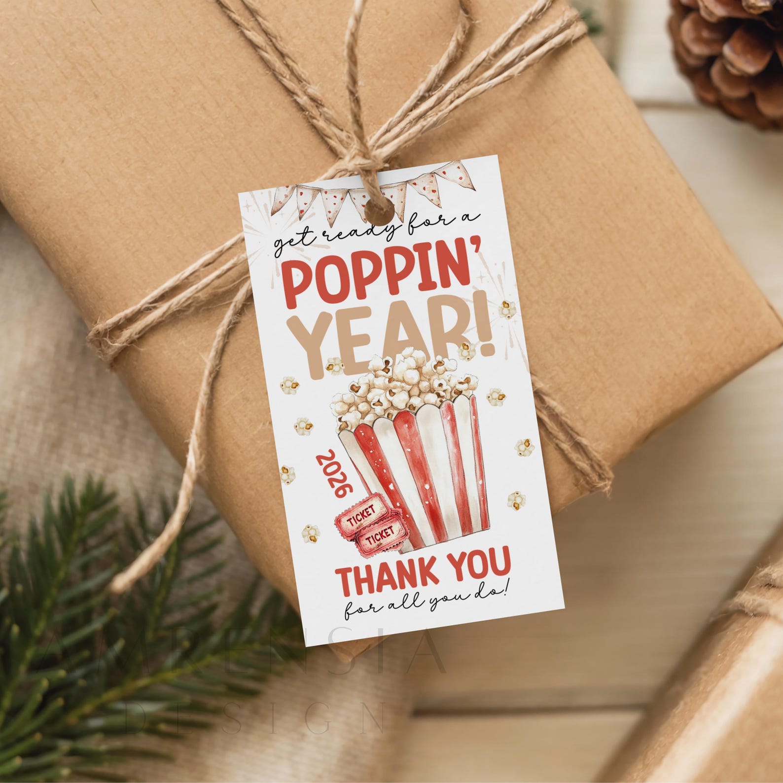EDITABLE Popping Year Gift Tags for New Year Celebrations, Printable ...