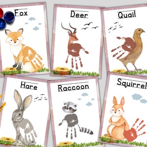 Woodland Animals Handprint Book, Printable Handprint Art, Preschool Pre ...
