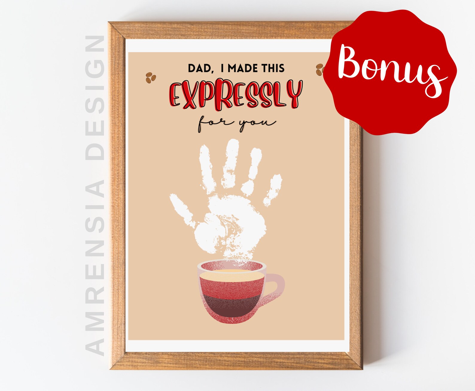 Fathers Day Handprint Keepsake for Dad DIY Personalized - Etsy