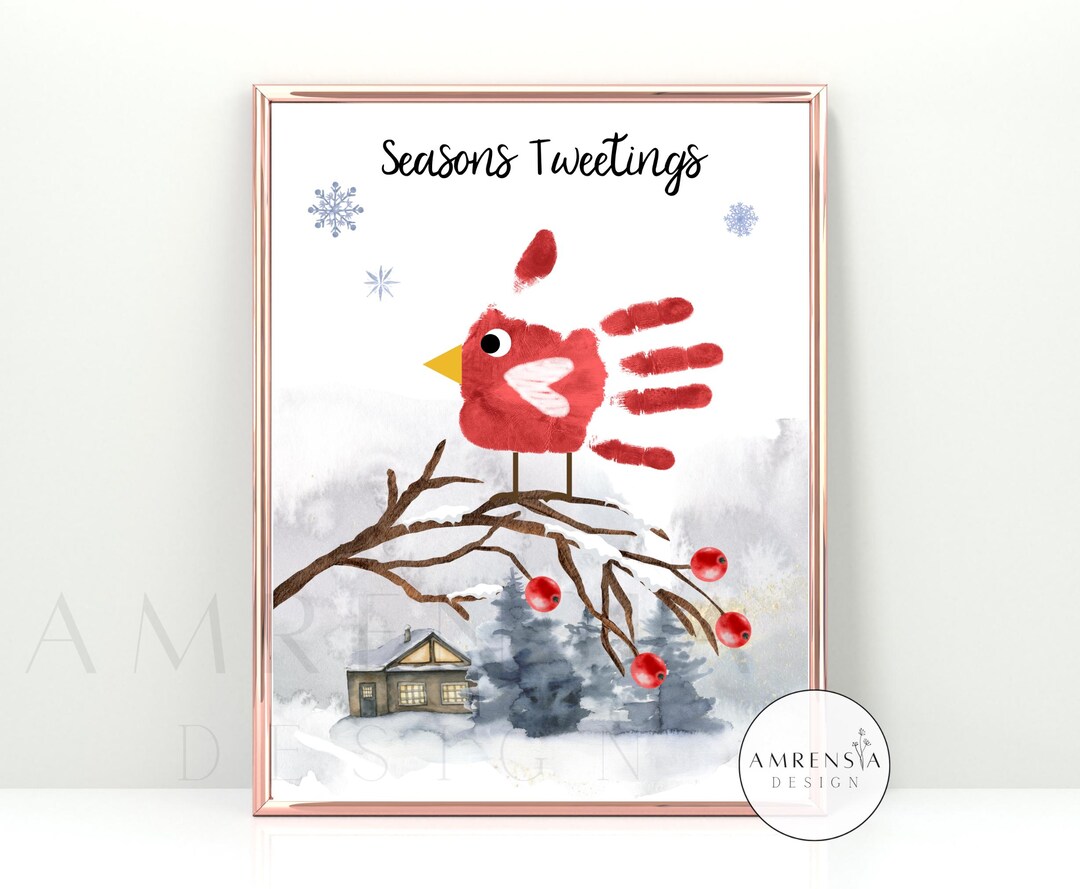 Seasons Tweetings Winter Handprint Art, Winter Handprint Craft, Home ...