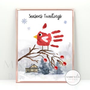 Seasons Tweetings Winter Handprint Art, Winter Handprint Craft, Home ...