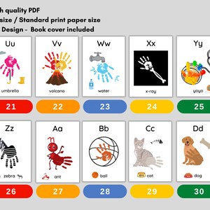 My Handprint Alphabet Book, Alphabet Handprint Art, Baby Toddler Child ...