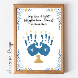 BUNDLE Hanukkah Craft Handprint Footprint Fingerprint Art Template ...