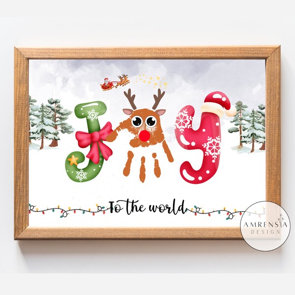 Handprint Art Christmas - Etsy