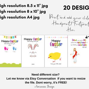 20 Design BUNDLE Easter Craft Handprint Footprintart Template Printable ...