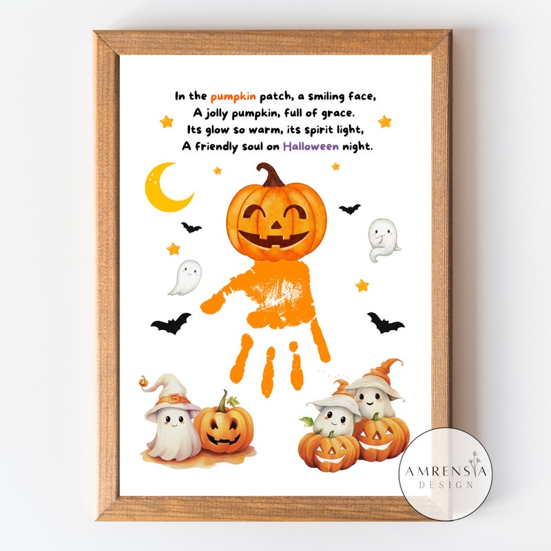 Halloween Handprint Craft - Etsy