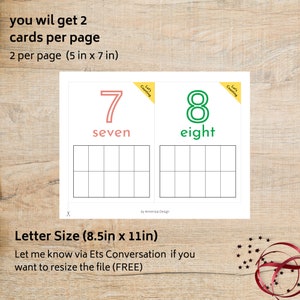 Counting Flashcards 0-10 Printable, Play Dough Mat Learning Number for ...