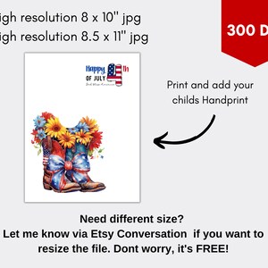 Happy 4th of July Handprint Printable for Preschool, God Bless America ...