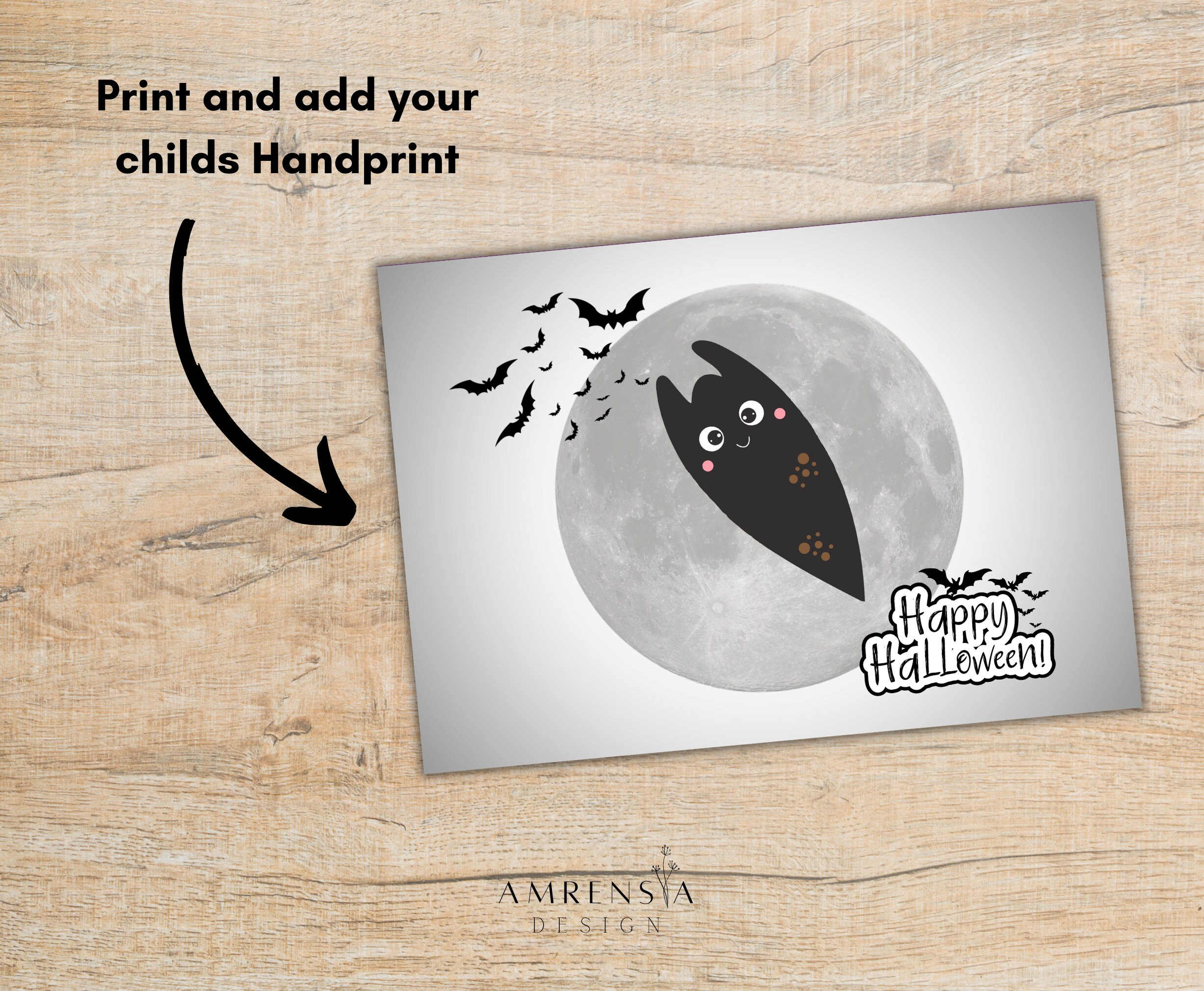 BUNDLE Halloween Handprint Footprint Art,happy Halloween Keepsake Craft ...