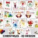 20 Design BUNDLE Christmas Craft Handprint Footprint Finger Art ...