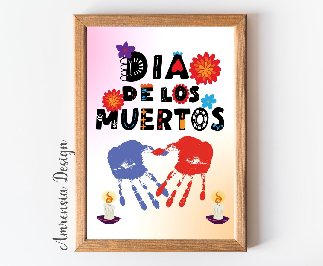 Day of the Dead Handprint Art,dia De Los Muertos Keepsake Craft ...