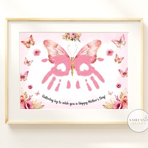 Handprint Art for Mom Mum Grandma Granny Aunt Gift, Happy Mother's Day ...