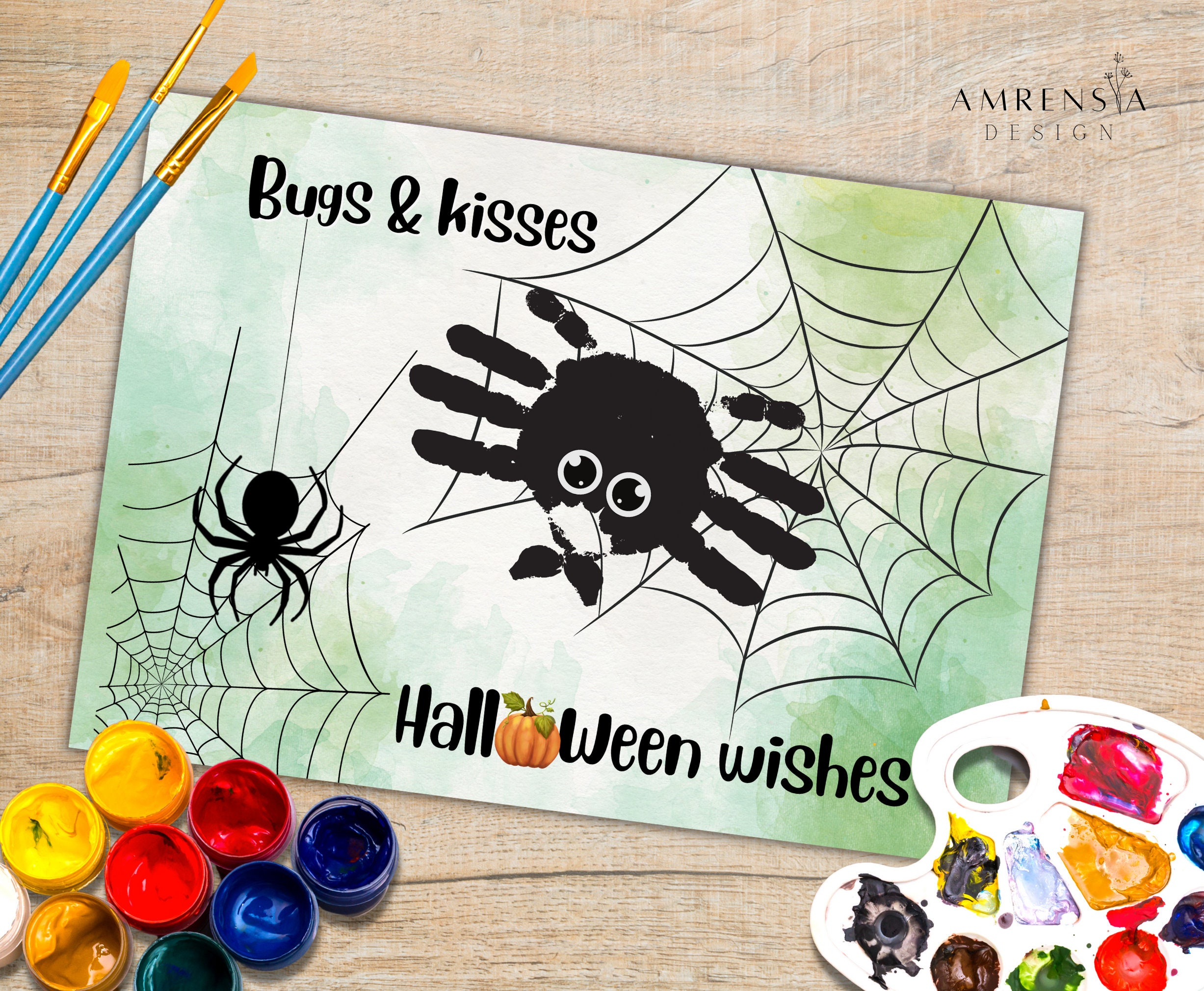 BUNDLE Halloween Handprint Footprint Art,happy Halloween Keepsake Craft ...