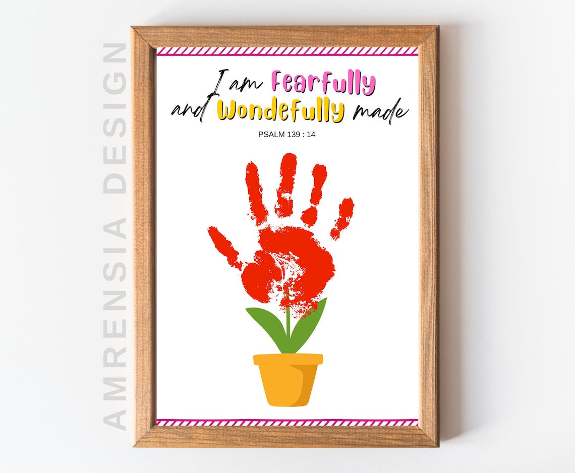 I Am Fearfully and Wonderfully Made, Sunday School DIY KID Craft ...