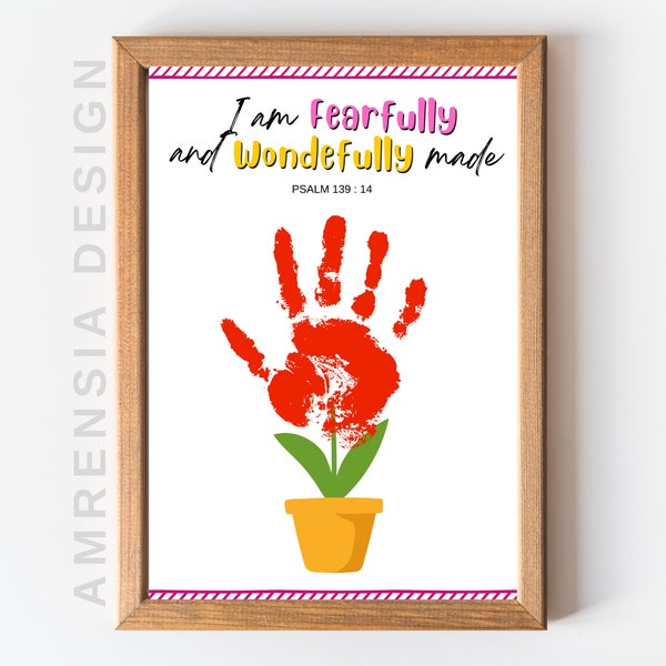 Bible Verse Handprint Template - Etsy