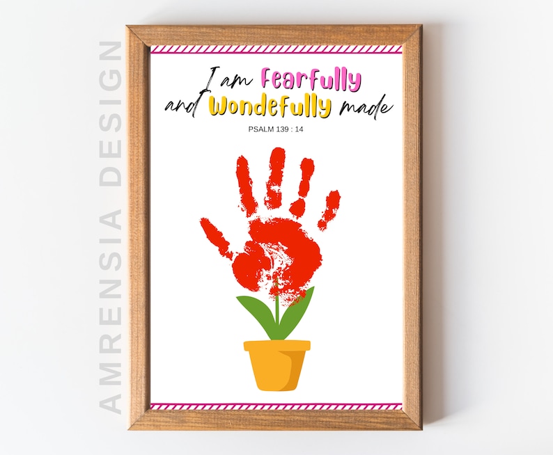 I Am Fearfully and Wonderfully Made Sunday School DIY KID - Etsy