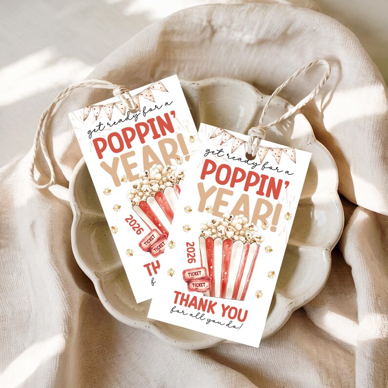 EDITABLE Popping Year Gift Tags for New Year Celebrations, Printable ...