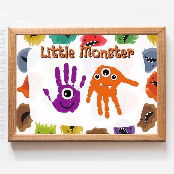 Monster Handprint - Etsy