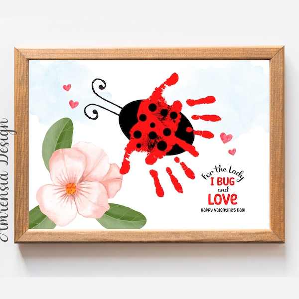 Ladybug Handprint Template - Etsy