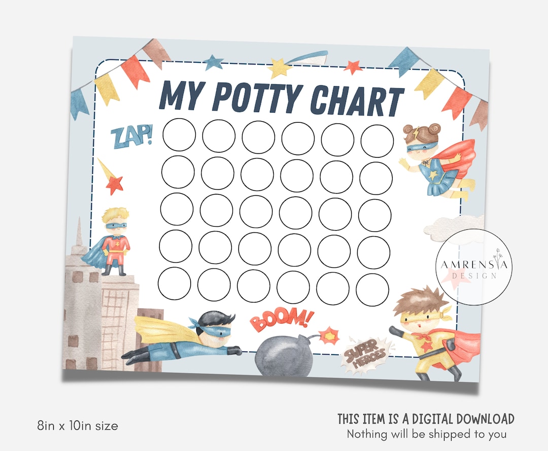 Potty Training Chart, My Potty Chart Printable, Potty Training Reward ...