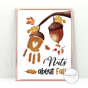 Nuts About Fall, Fall Handprint Art, Fall Autumn Vibes, Keepsake Craft ...