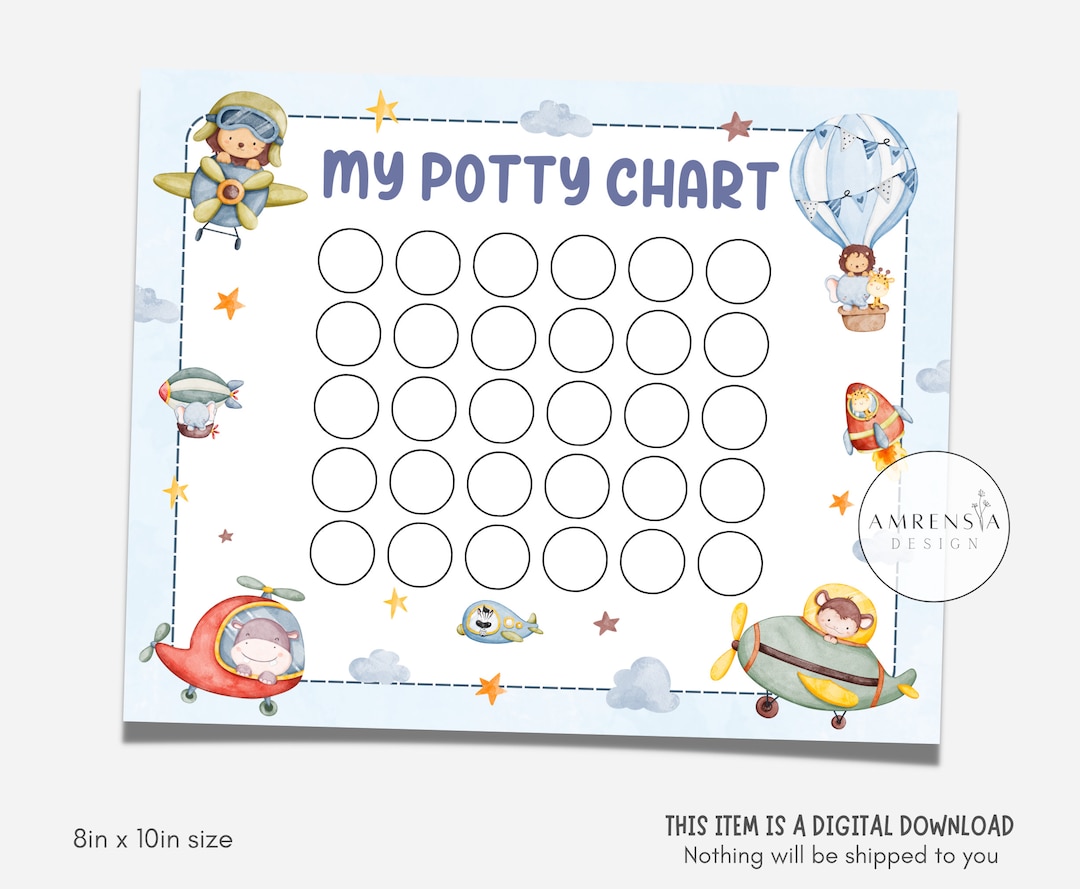 Potty Training Chart, My Potty Chart Printable, Potty Training Reward ...
