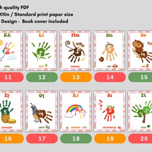 My Handprint Alphabet Book, Alphabet Handprint Art, Baby Toddler Child ...