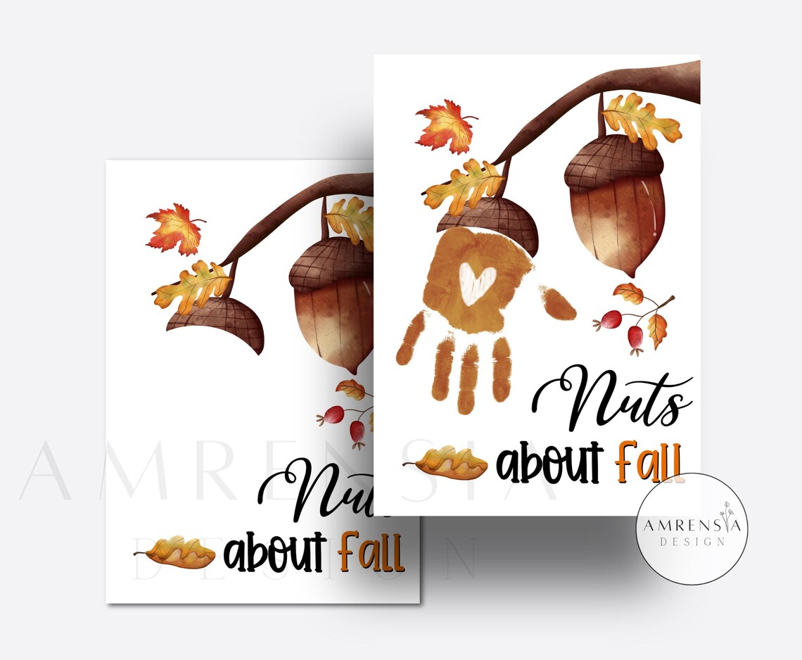Nuts About Fall, Fall Handprint Art, Fall Autumn Vibes, Keepsake Craft ...