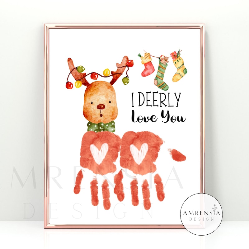 Christmas Handprint Art - Etsy