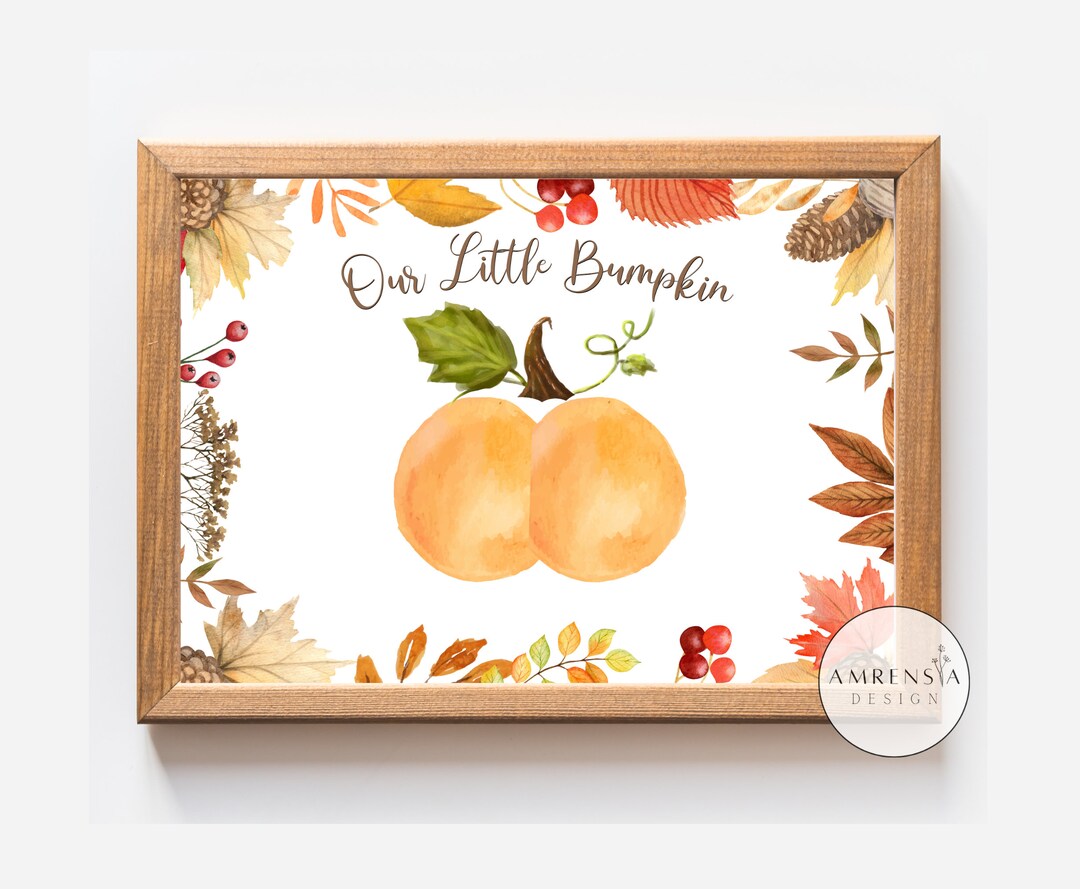 Our Little Bumpkin, Baby Bumpkin Keepsake, DIY Pumpkin Fall Craft, Baby ...