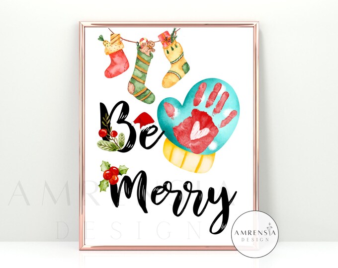 Christmas Holiday Winter Mitten Handprint Poem Toddler Baby Printable ...