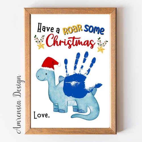 Snowy Cardinal Handprint Art Craft PRINTABLE Christmas - Etsy