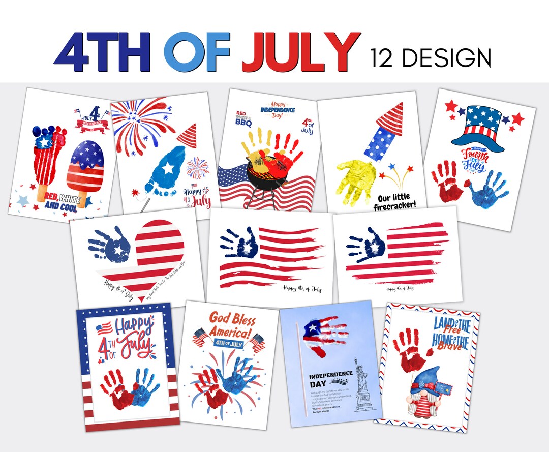Bundle Easy Handprint Craft for Independence Day Happy 4th of July ...