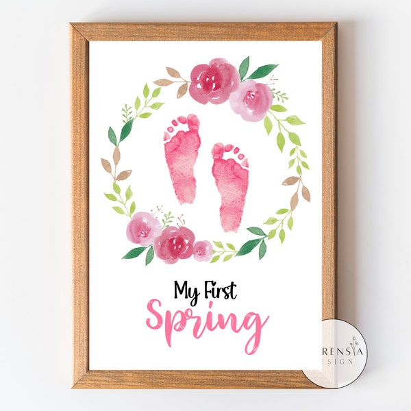 Spring Footprint Art - Etsy